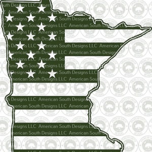 Minnesota Shaped American Flag - SVG - Digital Download - Etsy