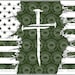 Tattered Flag Design 14 - 3 Nail Cross - SVG - CNC Laser File (digital ...