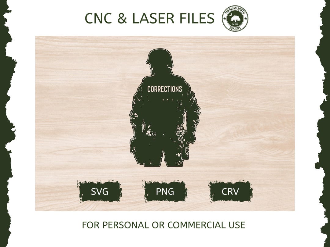 Corrections Officer - SVG - CNC Laser File (digital Download) - Etsy