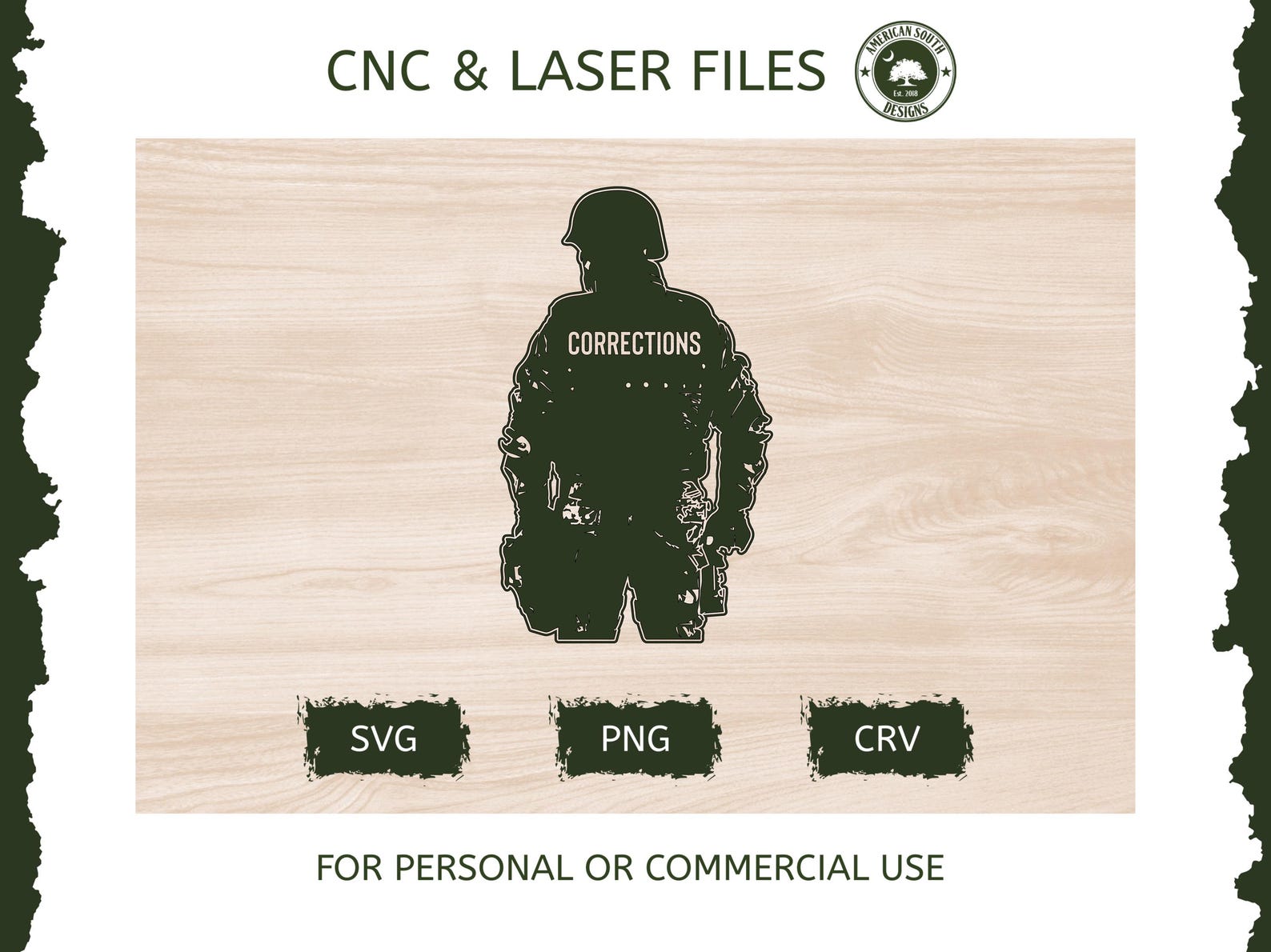 Corrections Officer - SVG - CNC Laser File (digital Download) - Etsy