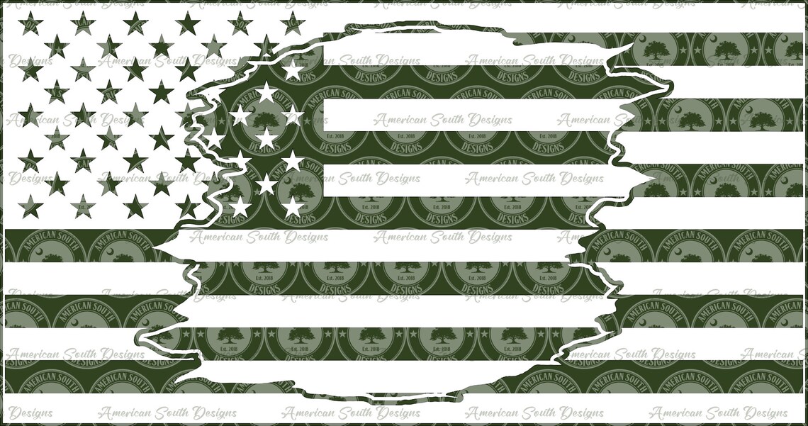 Tattered Flag Design 11 - Double Flag for TBL or TRL - SVG - Digital ...