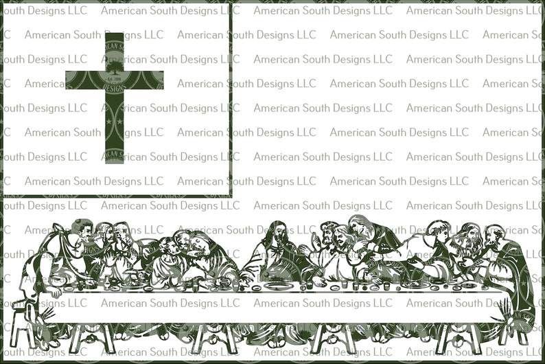 Christian Flag With the Last Supper- SVG - CNC Laser File (digital ...