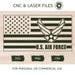 US Air Force Logo for Laser Cut and Burn. Flag Gift for American ...