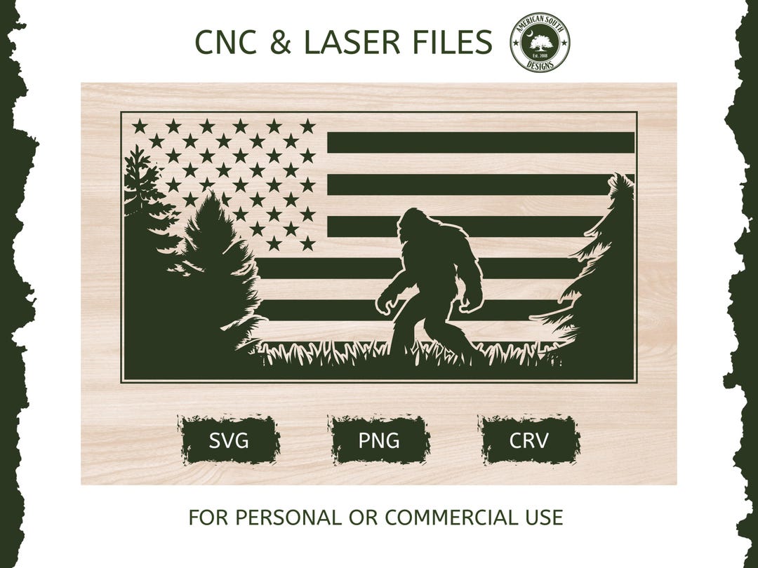Squatch Flag - SVG - CNC Laser File (digital Download) - Etsy