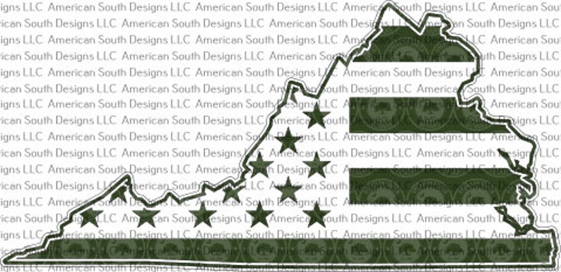 Virginia Shaped American Flag - SVG - CNC Laser File (digital Download ...