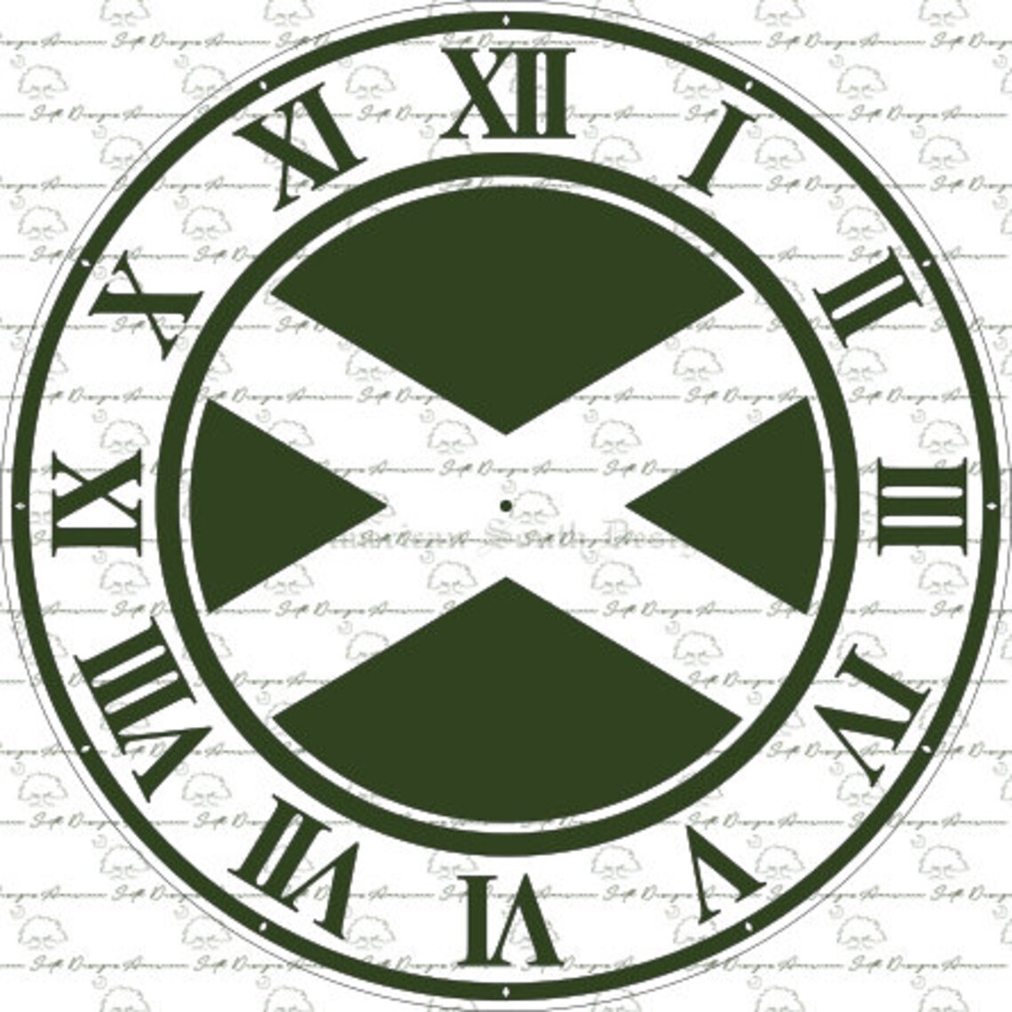 Flag of Scotland Clock SVG - Etsy