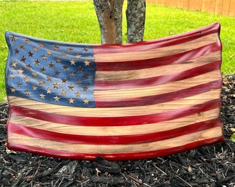 Wooden Draped Flag - Etsy