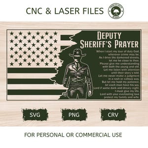 Deputy Sheriff's Prayer - SVG - CNC Laser File (digital Download) - Etsy