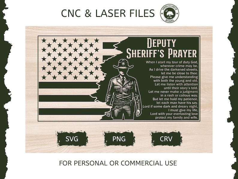 Deputy Sheriff's Prayer - SVG - CNC Laser File (digital Download) - Etsy