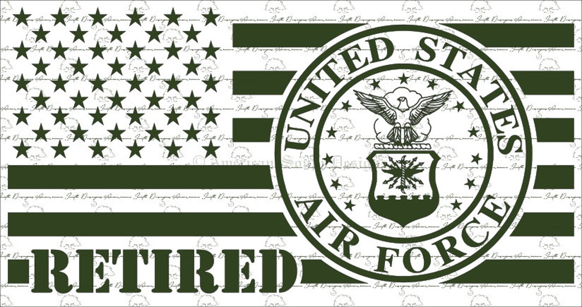 Air Force Retired Flag Digital Files SvG AI PnG EpS | Etsy