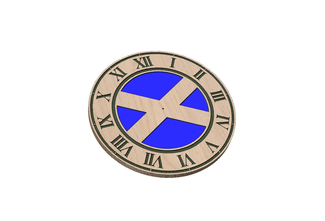 Flag of Scotland Clock SVG - Etsy