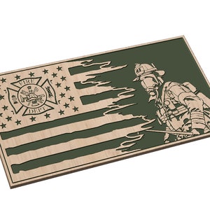 Distressed Tattered Flag With Firefighter and Maltese - SVG - Digital ...