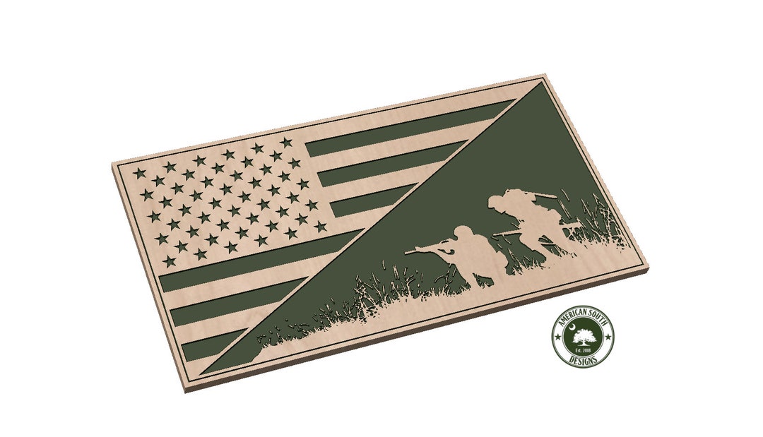 Diagonal Split Flag With Soldiers - SVG - Digital Download - Etsy