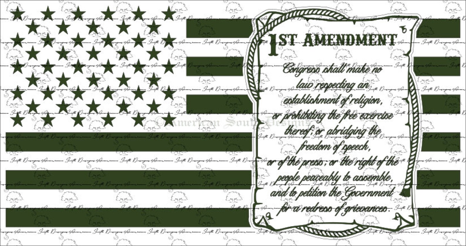 1st Amendment Flag Digital Files Svg AI Png Eps DXF | Etsy