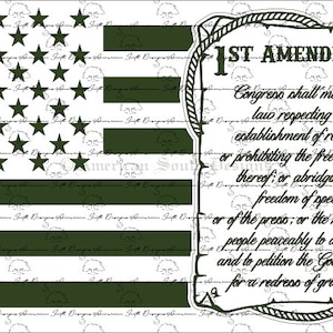 1st Amendment Flag - SVG - Digital Download - Etsy
