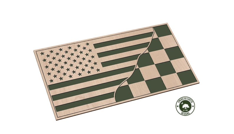 American Flag With Checkered Corner SVG PNG - Etsy