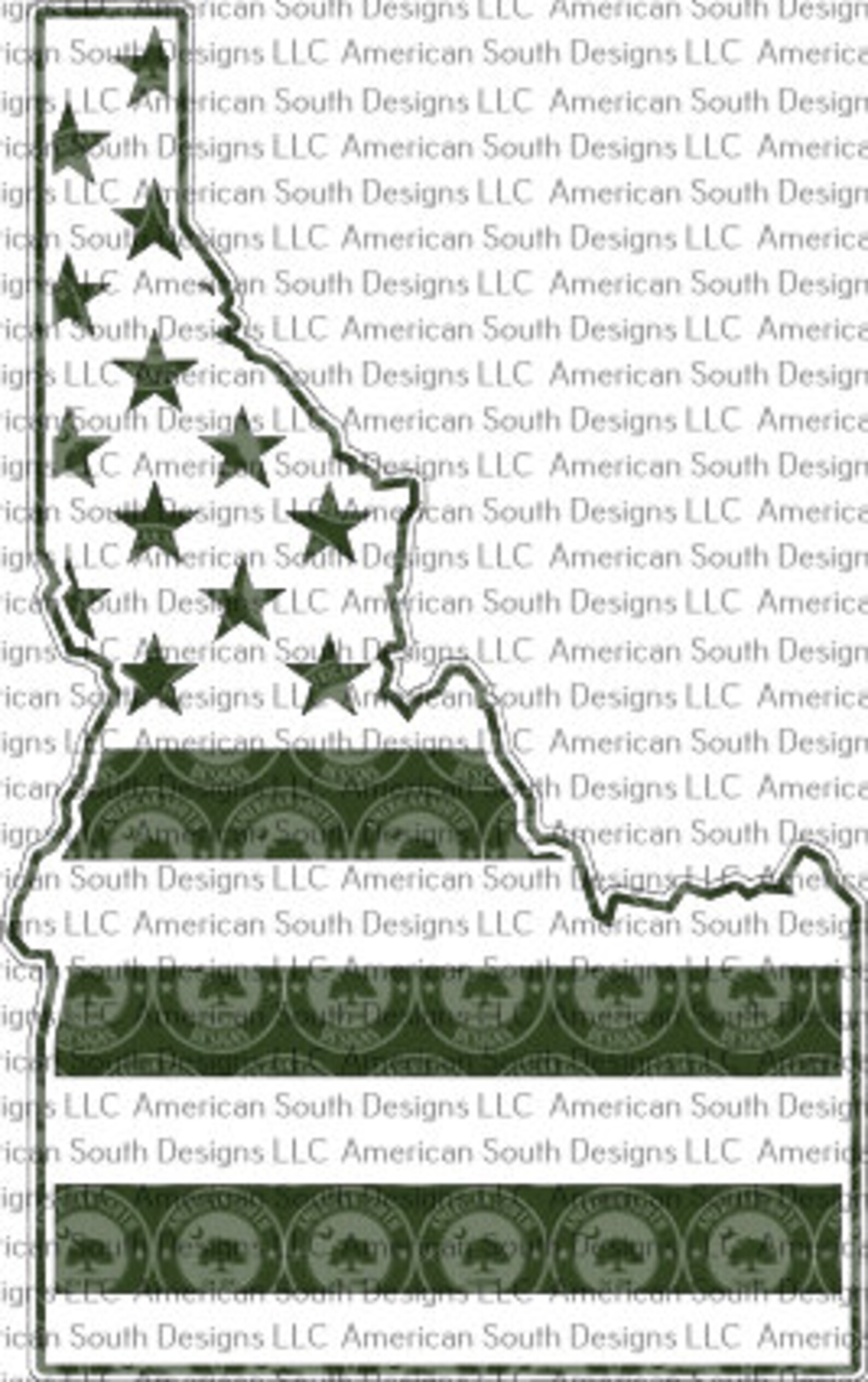 Idaho Shaped American Flag SVG - Etsy