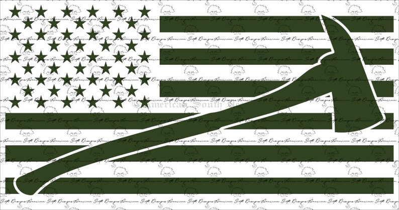 Firefighter Axe Flag SVG - Etsy