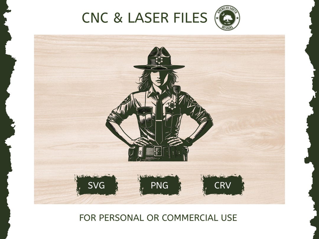 Female Deputy Sheriff - SVG - CNC Laser File (digital Download) - Etsy