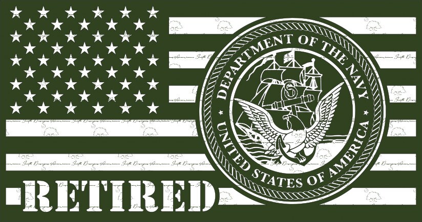 Navy Retired Flag - SVG - CNC Laser File (digital Download) - Etsy