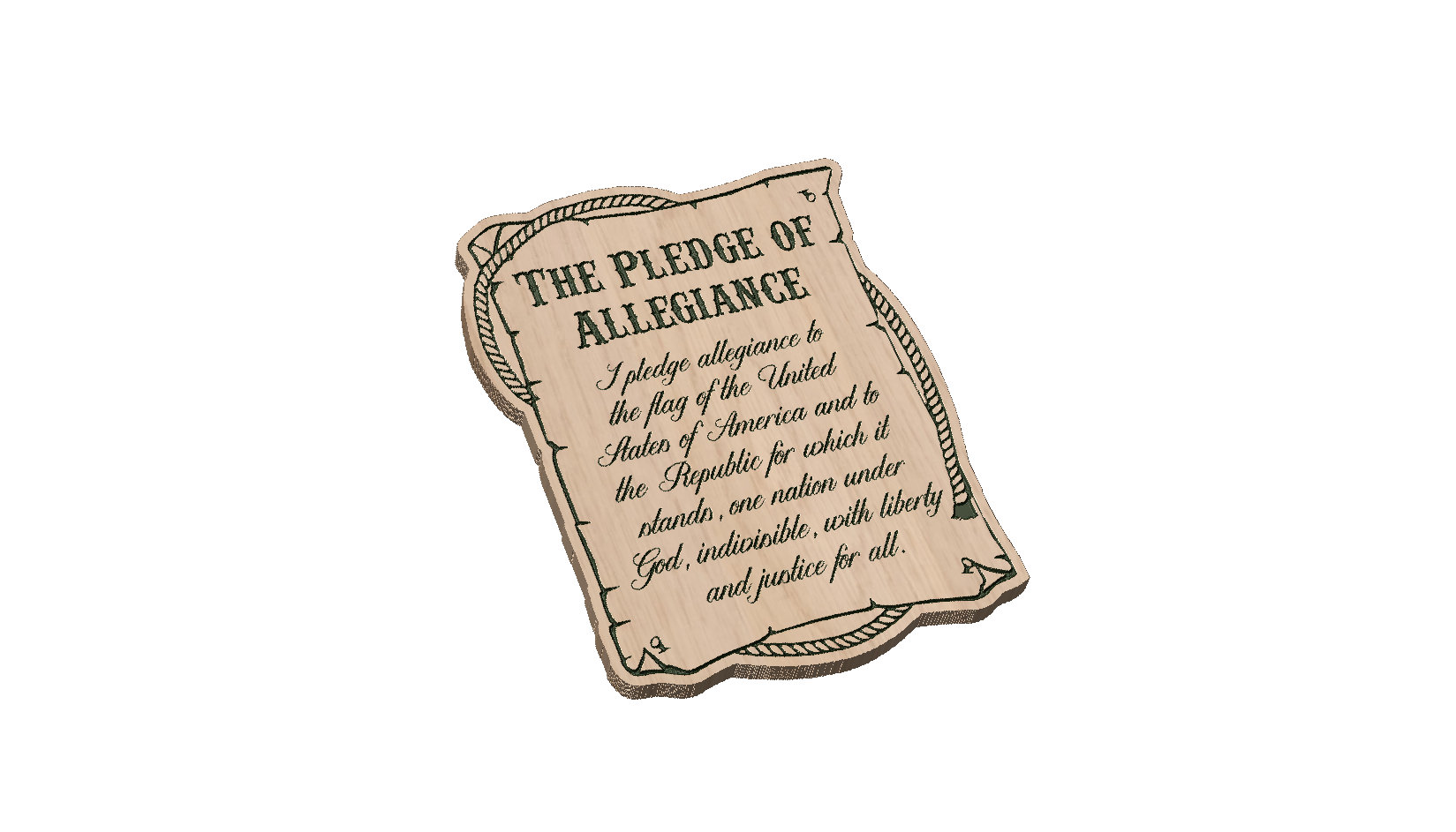 The Pledge of Allegiance Scroll SVG Digital Download - Etsy