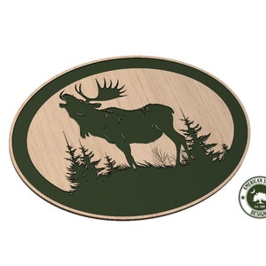 Moose Calling Sign Template SVG - Etsy