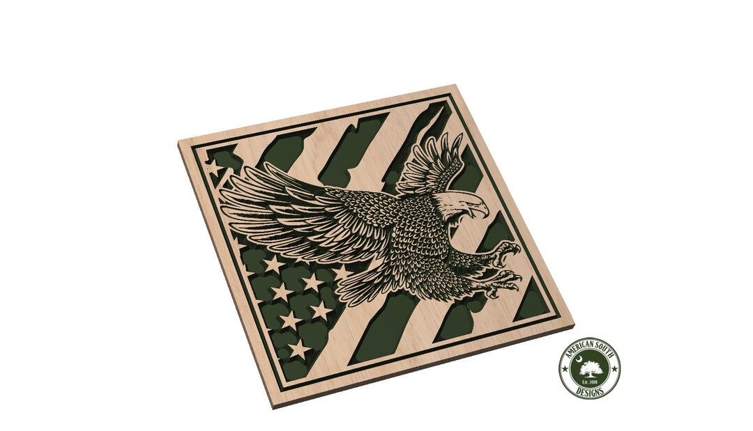 Distressed Flag Overlay With Eagle - Coaster Design - SVG - Digital ...