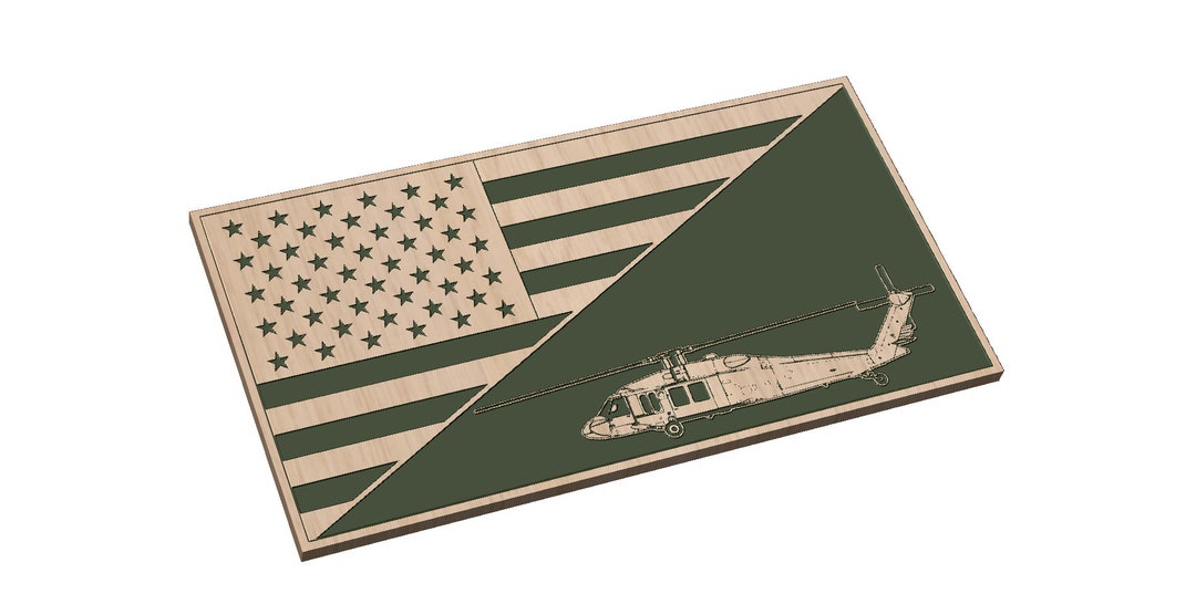 Diagonal Split Flag With Blackhawk - SVG - Digital Download - Etsy