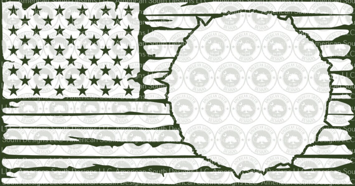 Distressed Flag Overlay With Circle SVG - Etsy