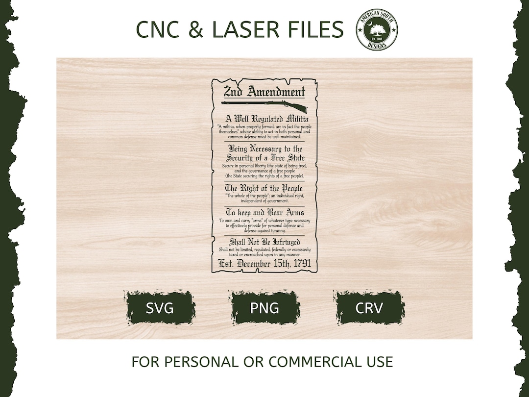 2nd Amendment Scroll 1 - SVG - Digital Download - Etsy