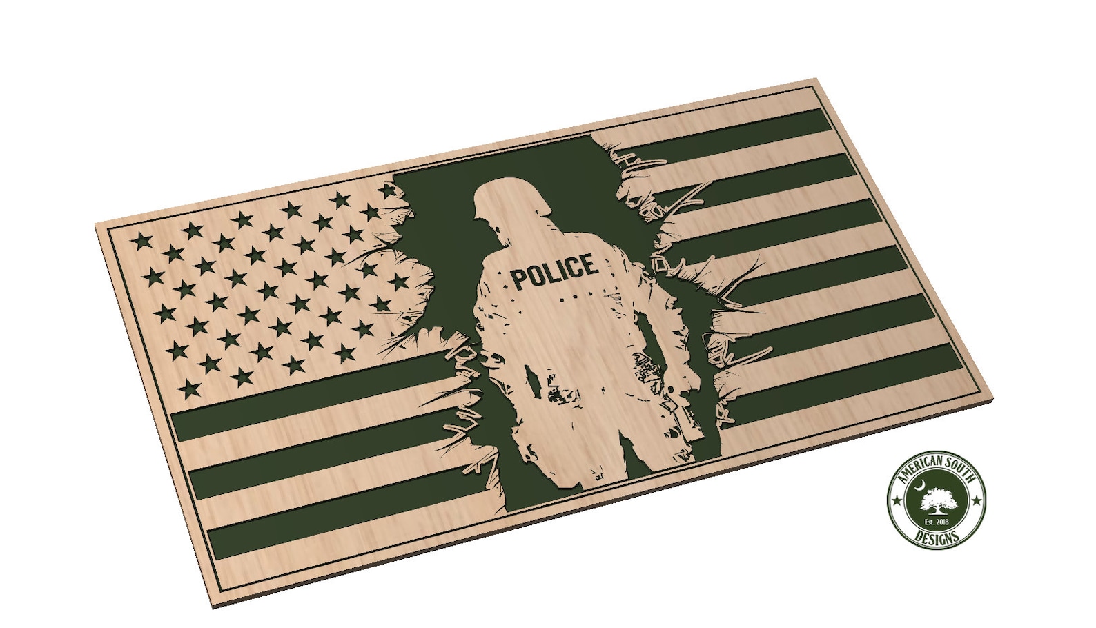 Tattered Flag Design 14 - Police Officer - SVG - Digital Download - Etsy