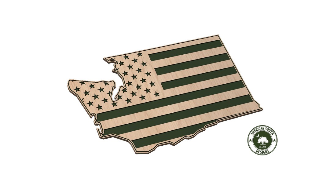Washington Shaped American Flag - SVG - Digital Download - Etsy