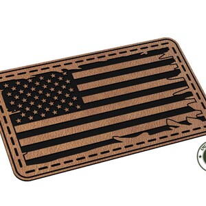Tattered American Flag - Stitching - SVG - CNC Laser File (digital ...