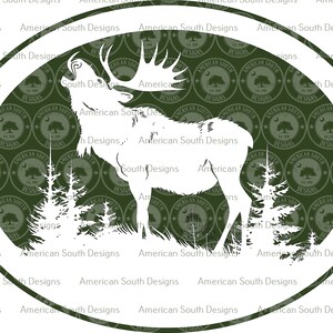 Moose Calling Sign Template SVG - Etsy