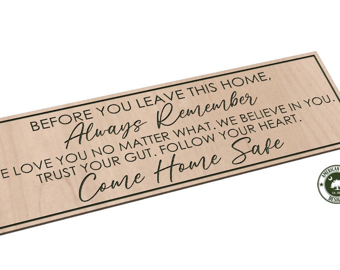 Before You Leave This Home, Before You Leave This House Sign, Wood ...