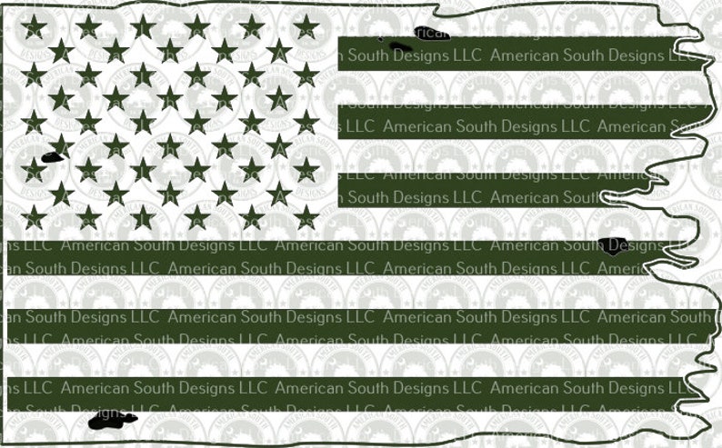 Tattered Flag Design 12 Design SVG - Etsy