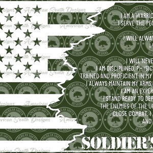 Tattered 3 Flag - Soldier's Creed - SVG - Digital Download - Etsy