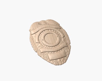 Police Badge 3d Stl - Etsy