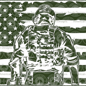 Distressed Flag - Soldier - SVG - Digital Download - Etsy