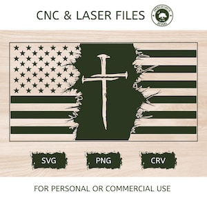 Tattered Flag Design 14 - 3 Nail Cross - SVG - Digital Download - Etsy