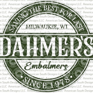 Halloween Sign 8 Dahmer's Embalmers - SVG - Digital Download - Etsy