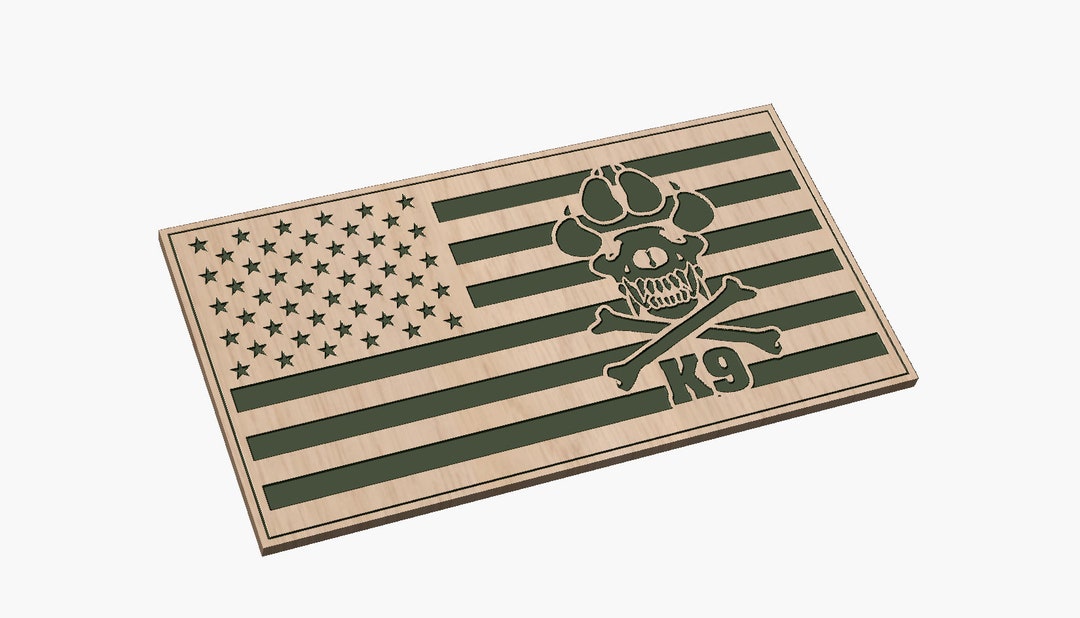 American Flag With K9 Skull - SVG - Digital Download - Etsy