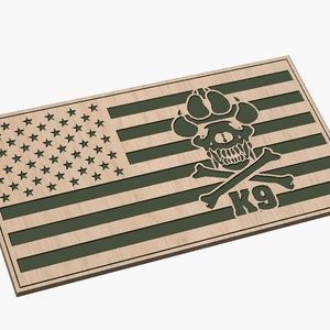 American Flag With K9 Skull - SVG - Digital Download - Etsy