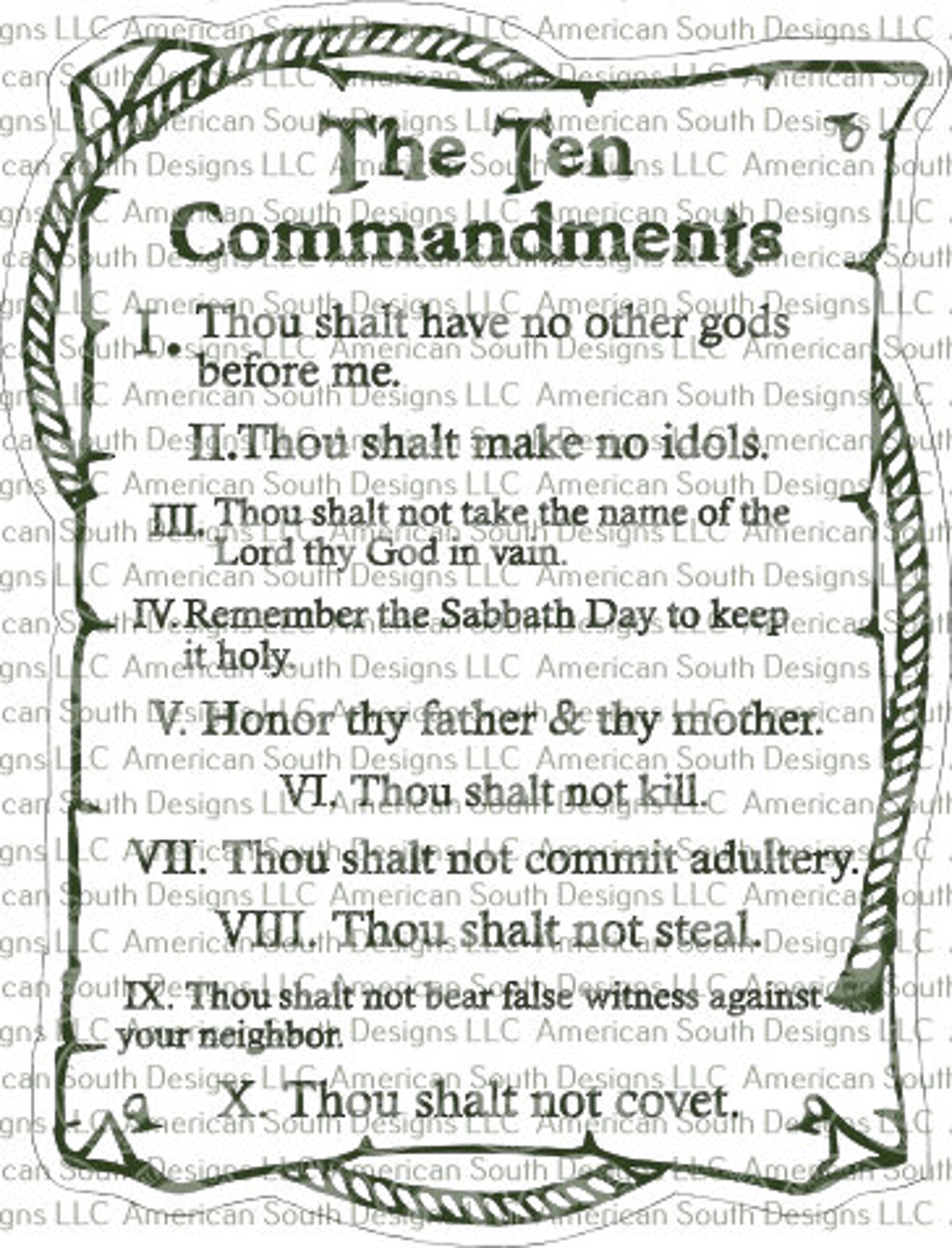 10 Commandments Scroll (thou) - SVG - CNC Laser File (digital Download ...