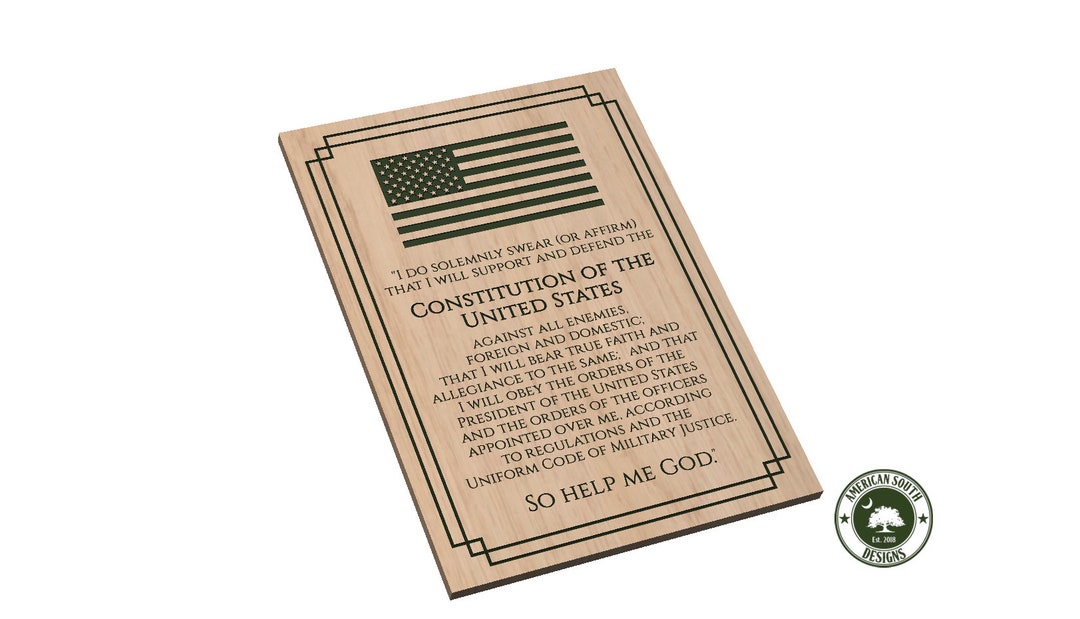 Oath of Enlistment With Flag - SVG - Digital Download - Etsy
