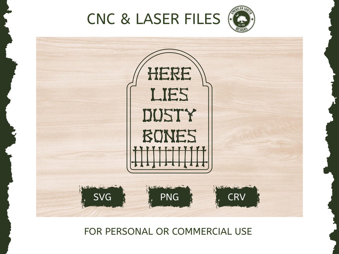 Tombstone - Dusty Bones - SVG - Digital Download - Etsy