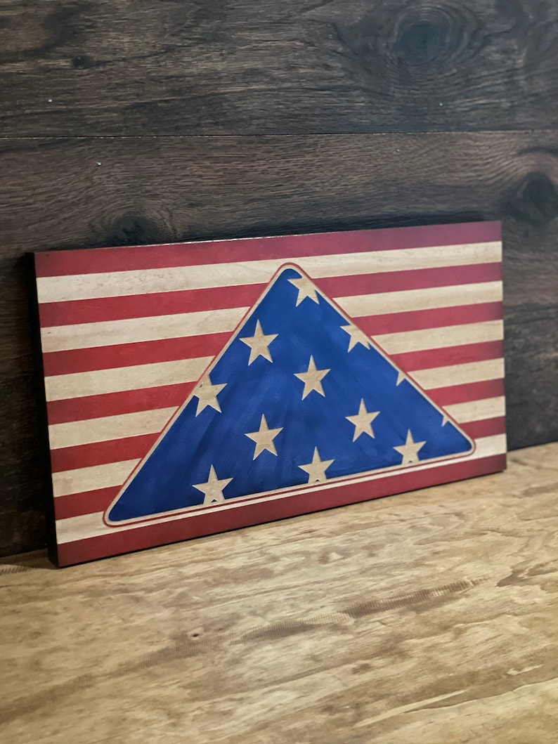 Folded Flag Display SVG - Etsy