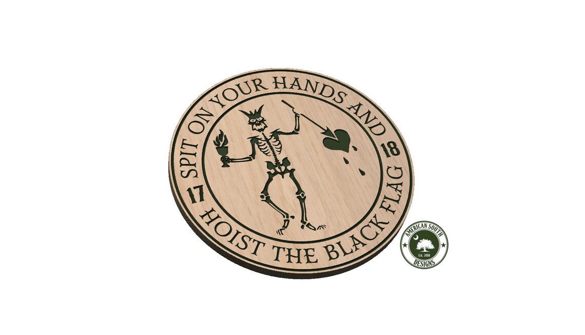 Blackbeard Round Hoist the Black Flag SVG - Etsy