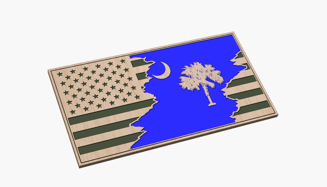 Tattered Flag Design 8 - SC Flag - SVG - Digital Download - Etsy