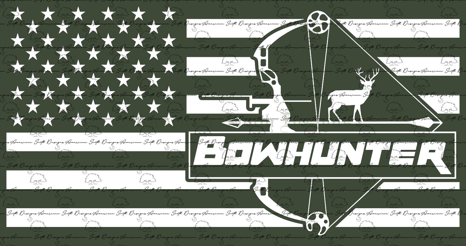 Bowhunter Flag With Deer SVG - Etsy